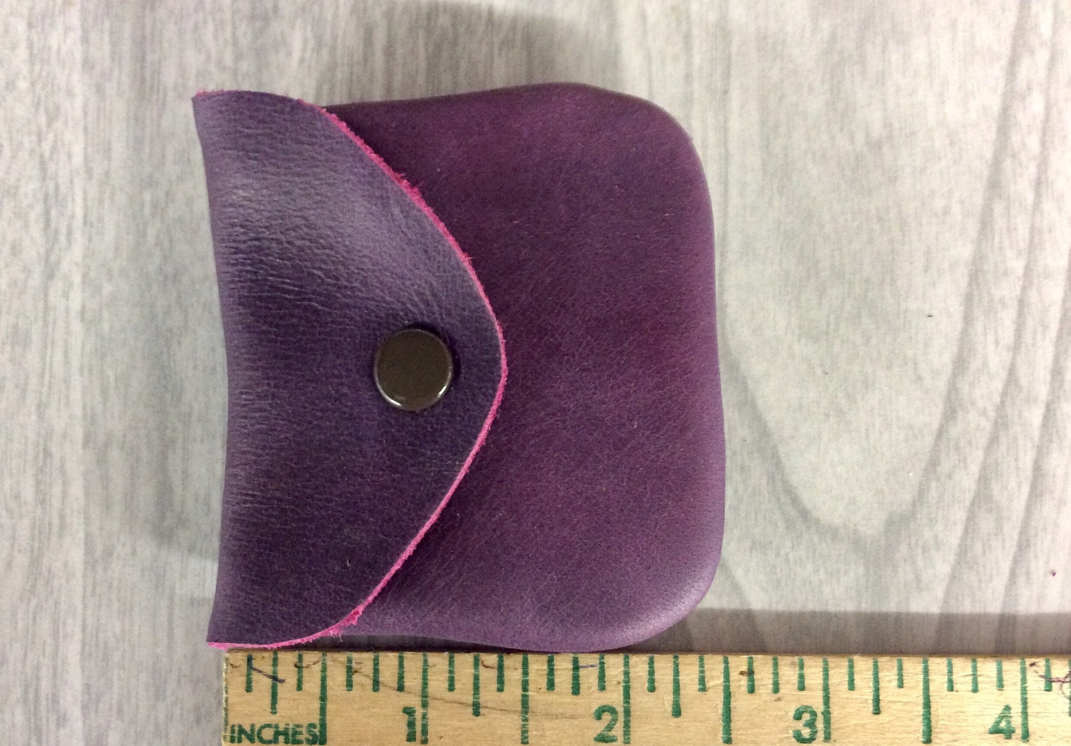 Purple Coinpursesmall Leather Coin Pursetiny Coin Purse - Etsy