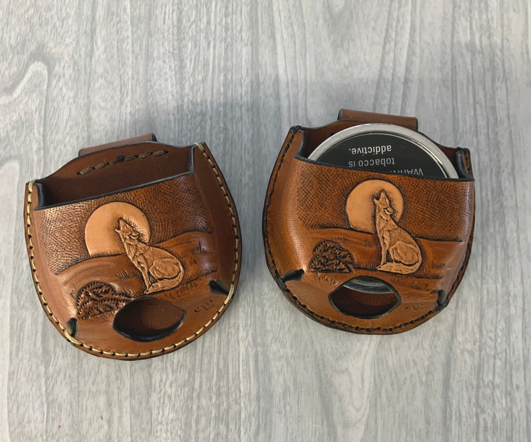 Wolf Snuff Casesnuff Can Holderleather Snuff Can - Etsy