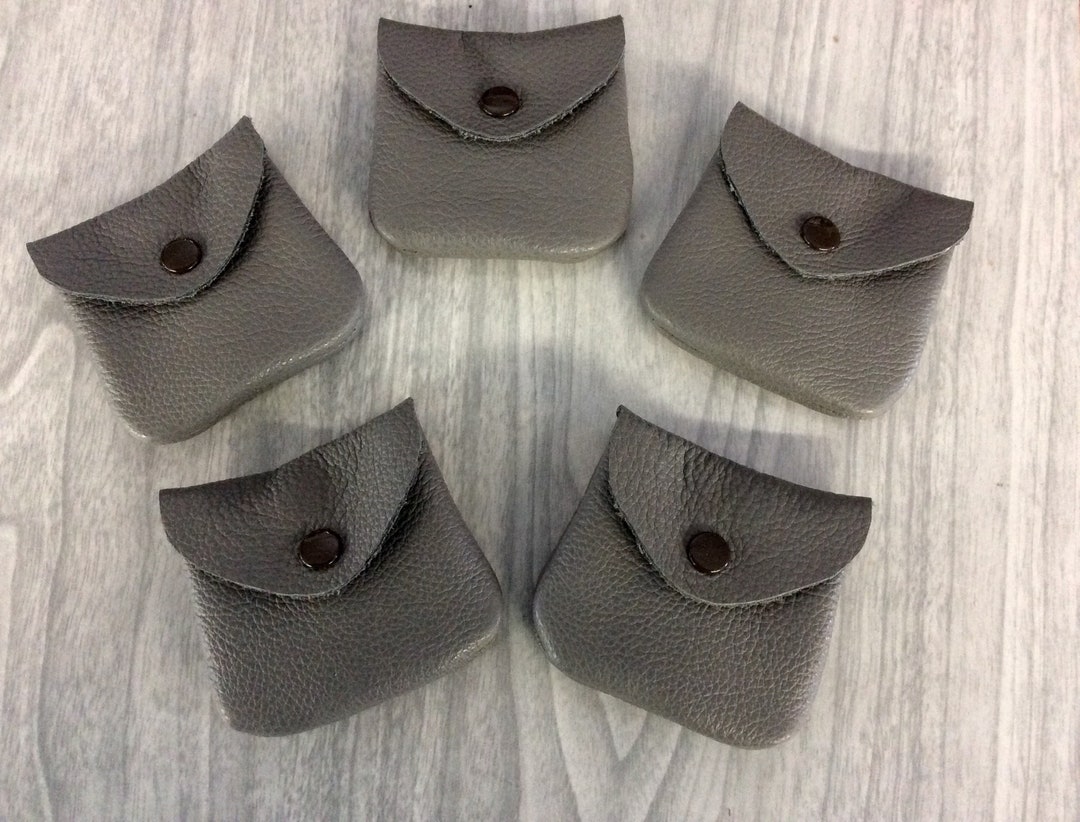 Small Coin Purse, Gray,tiny Coin Purse,leather Coin Purse,small Gray ...