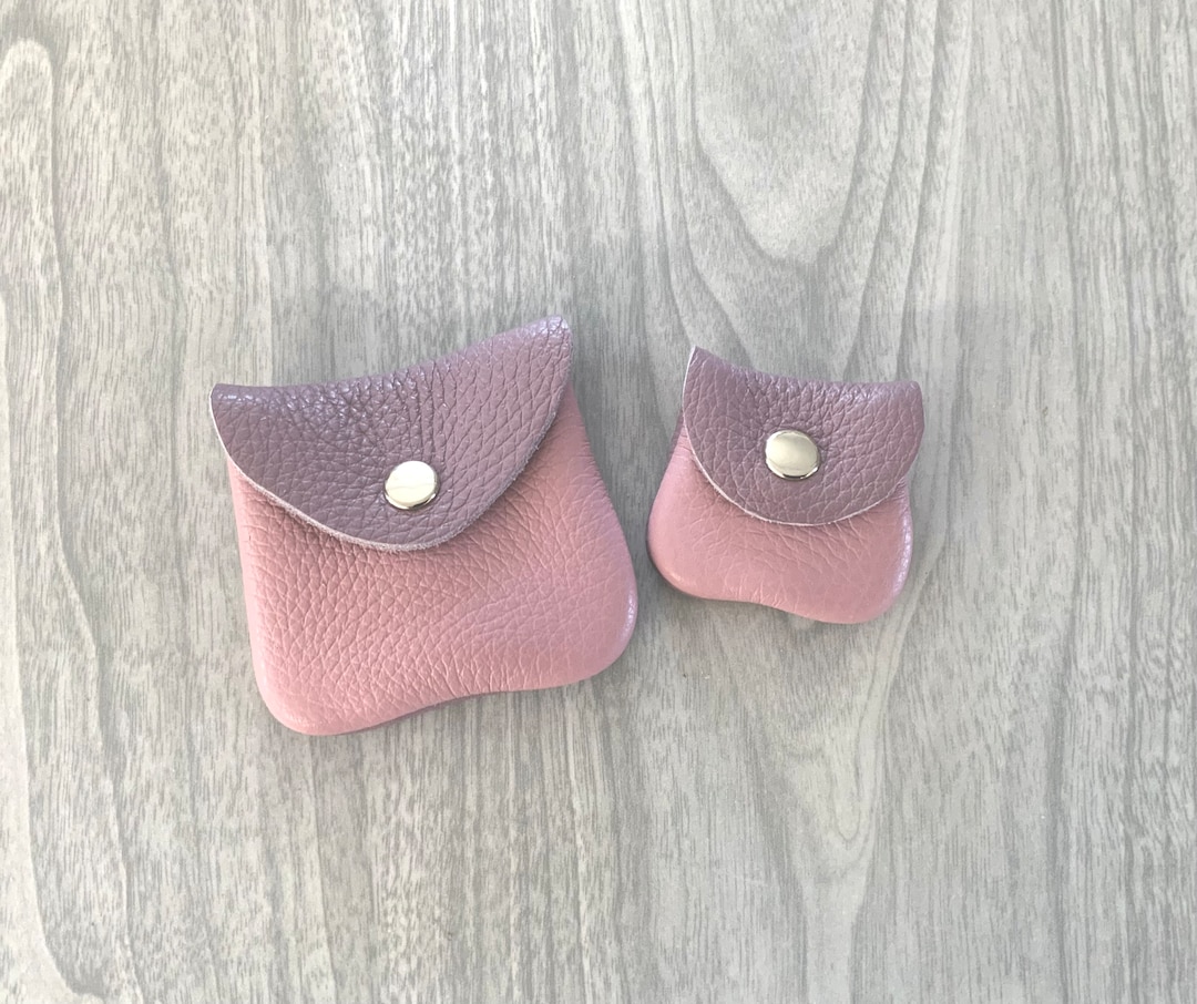 Light Pink Coin Purse,leather Purse, Small Coin Purse,tiny Coin Purse ...
