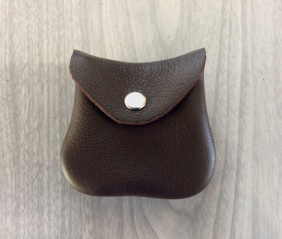 Leather Coin Purse, Small Coin Purse, Coin Wallet, Tiny Coin Purse,dark ...
