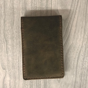 Leather Flip Note Pad Cover,small Memo Book Cover,mini Note, 3”x5 ...