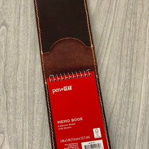 Leather Flip Note Pad Cover,small Memo Book Cover, Mini Note, 3”x5 ...