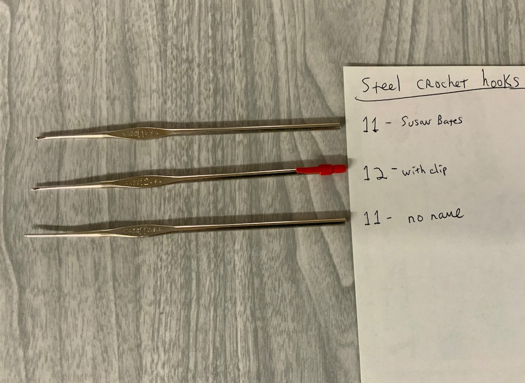 Steel Susan Bates Crochet Hook, Sold Singularly, Different Sizes Hooks ...
