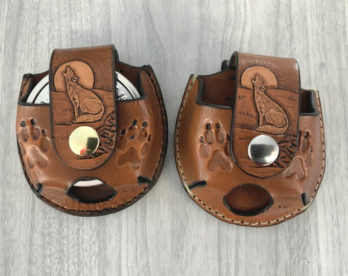 Wolf Snuff Casesnuff Can Holsterleather Snuff Can - Etsy