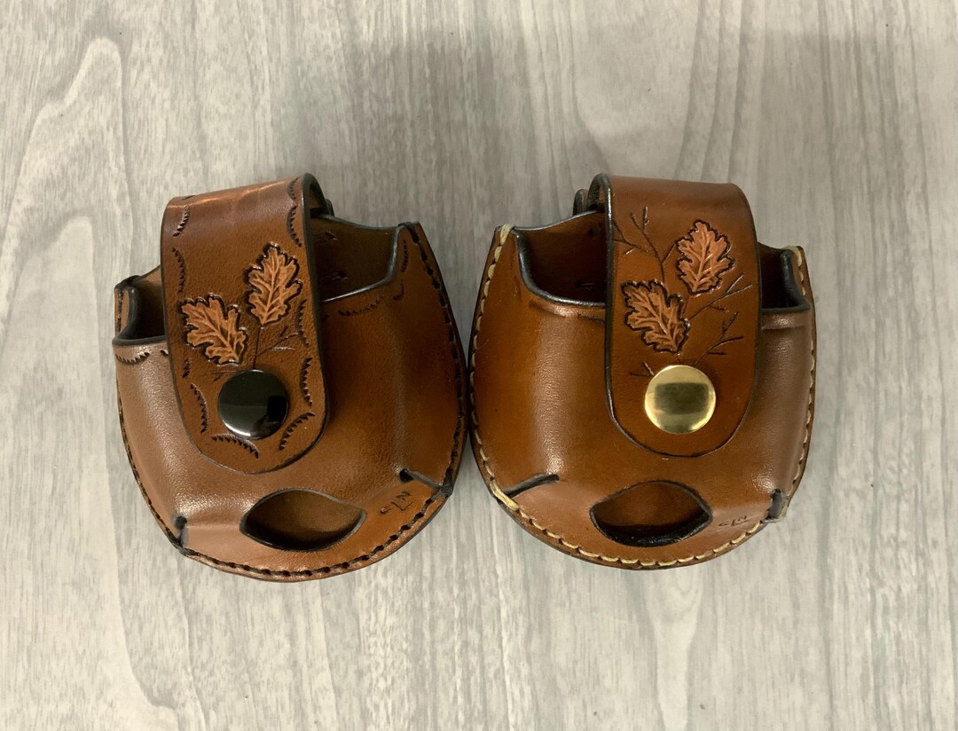 Snuff Can Holder, Leather Snuff Can Holder, Snuff Holder Hangs on Belt ...