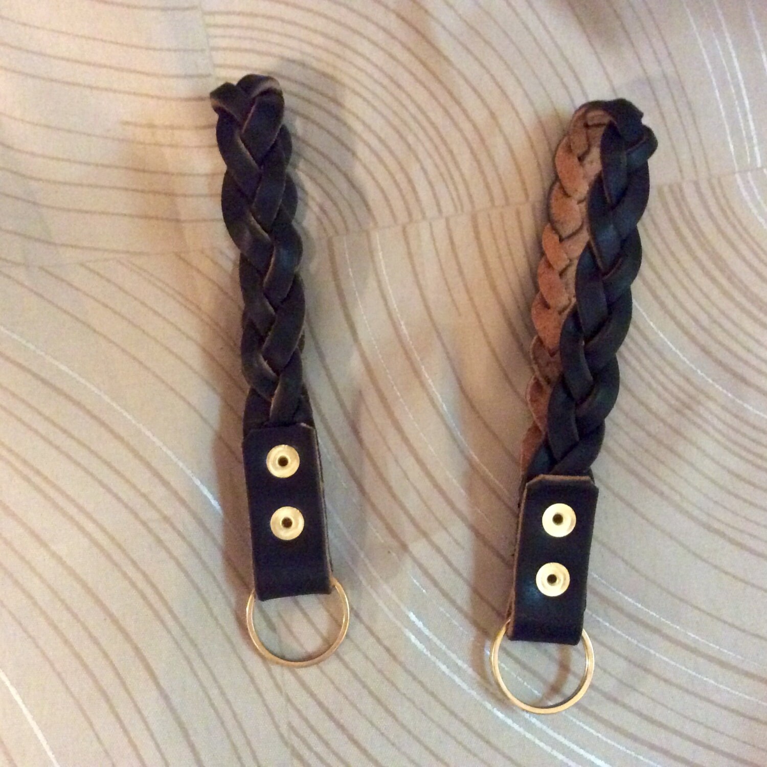 12-gauge6 Keygunbraided Leather Key Fob Braided - Etsy