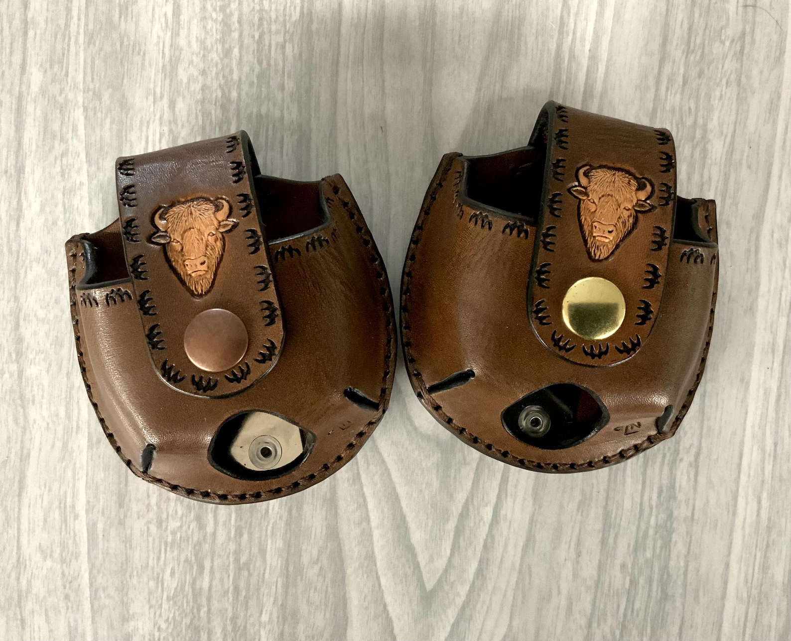 Buffalo Snuff Caddy,farmers Snuff, Buffalo, Leather Snuff Can Holder ...