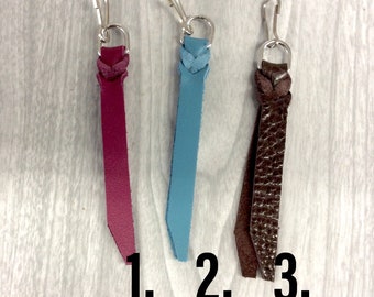 Leather zipper pull | Etsy