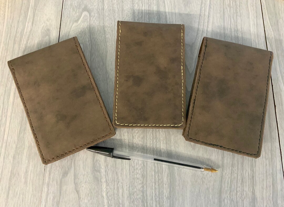 Leather Flip Note Pad Cover,small Memo Book Cover, Mini Note, 3”x5 ...
