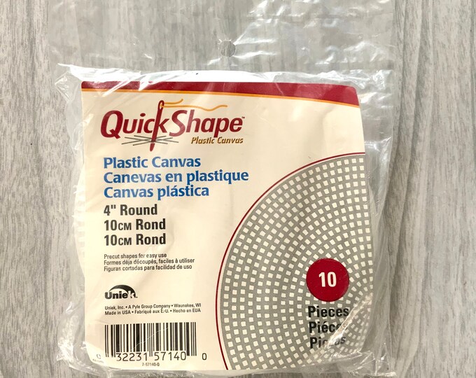 Quick Shape, Plastic Canvas, 4 Inch Round Plastic Canvas, One 10 Pack ...