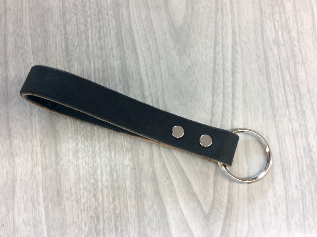 Leather Belt Key Chain, 6-1/4", Belt, Latigo Leather Keychain, Latigo ...