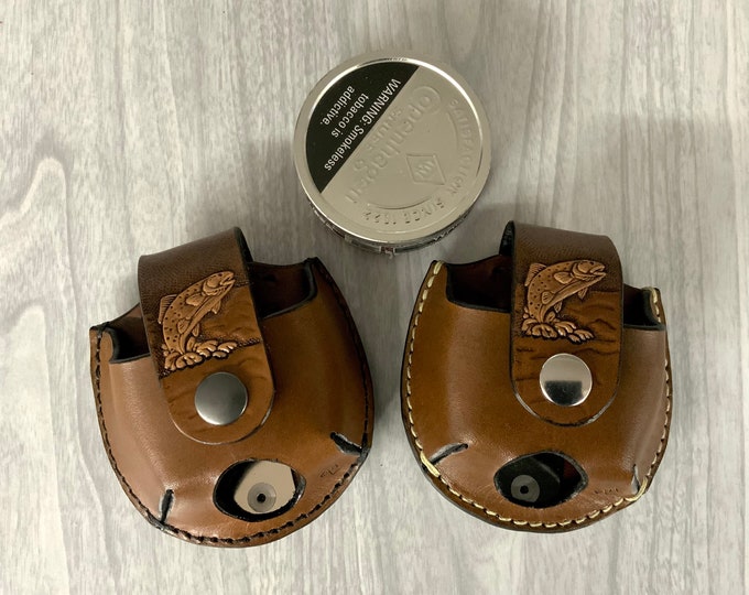 Clip on Fish Snuff Case,snuff Can Holster,leather Snuff Can Holder ...