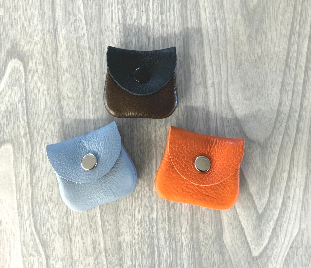 Tiny Coin Purse Small Coin Purse Orange Blue Brown Coin - Etsy