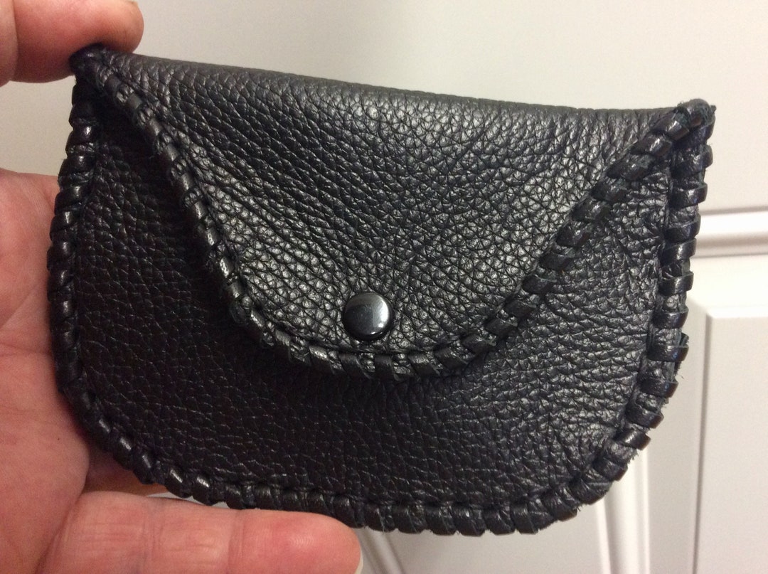 Double Coin Purse, Leather Coin Purse, Handy Cowhide Coin Purse, Big ...