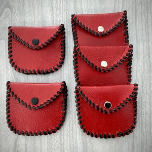 Small Red Coin Purse, Lined Coin Purse,leather Coin Purse, Coin Purse ...