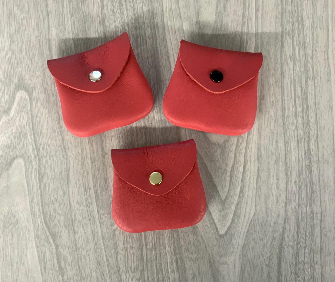 Small Red Coin Purse, Small Coin Purse,leather Coin Purse, Tiny Coin ...