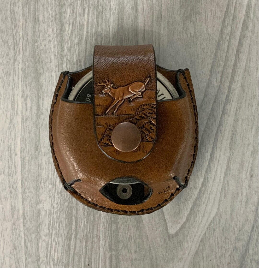 Clip on Deer Snuff Case,snuff Can Holster,leather Snuff Can Holder ...
