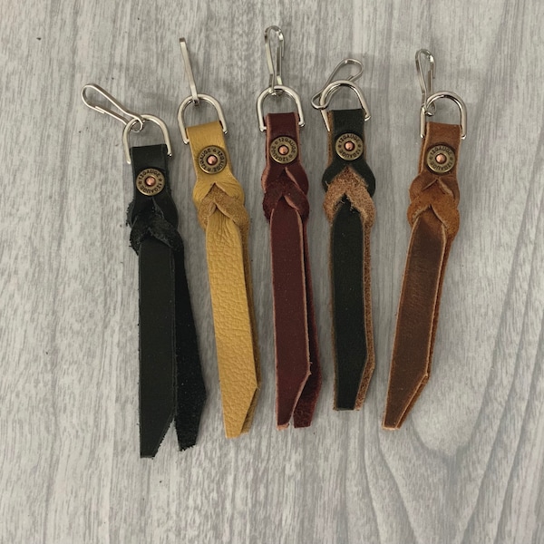 Leather Zipper Pull - Etsy