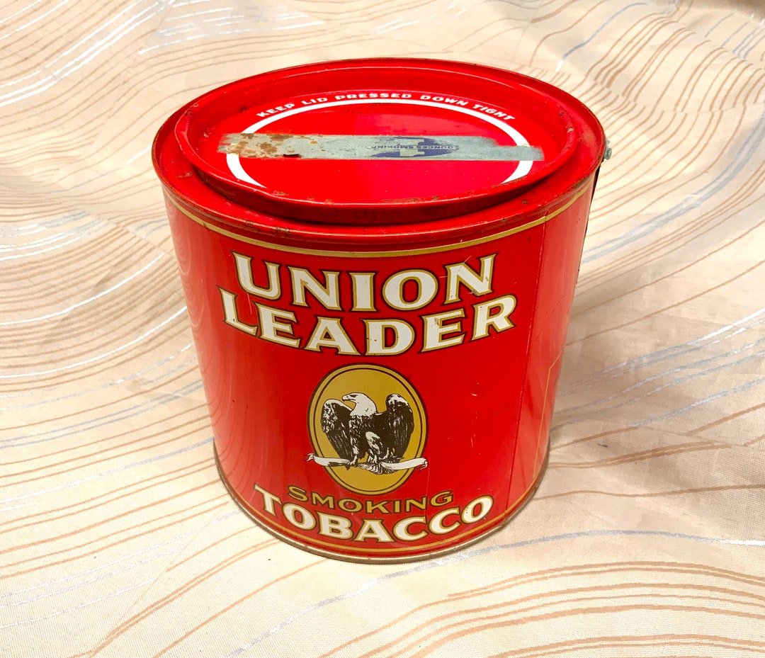Union Leader Smoking Tobacco Tin, Empty Union Leader Tobacco Tin ...