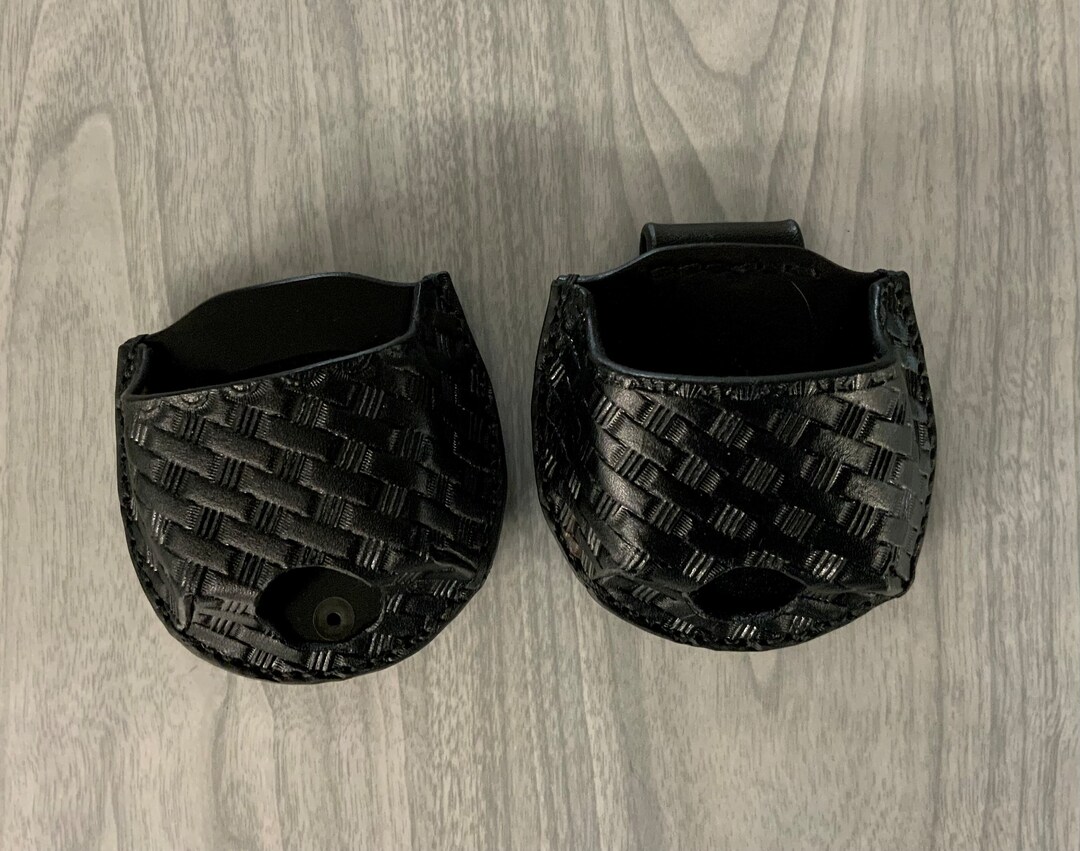 Black Snuff Can Holder With Clip, Leather Snuff Can Holder, Basket ...