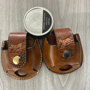 Deer Snuff Case, Snuff Can Holder,leather Snuff Can Holder, Snuff ...