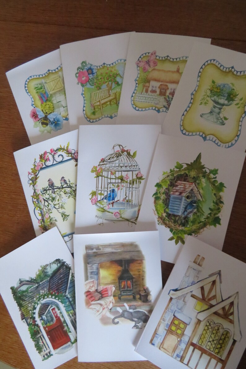 Pack of 10 Countryside Notelets With Envelopes - Etsy UK