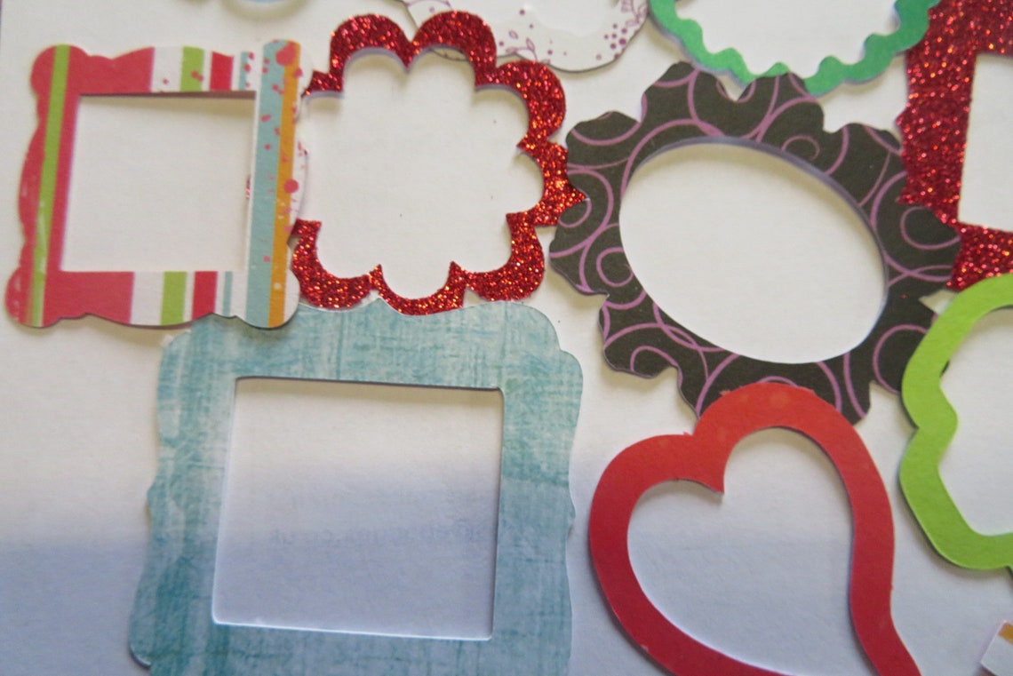 Pack of 50 Die Cut Assorted Mini Frames for Card Making / Scrapbooking ...