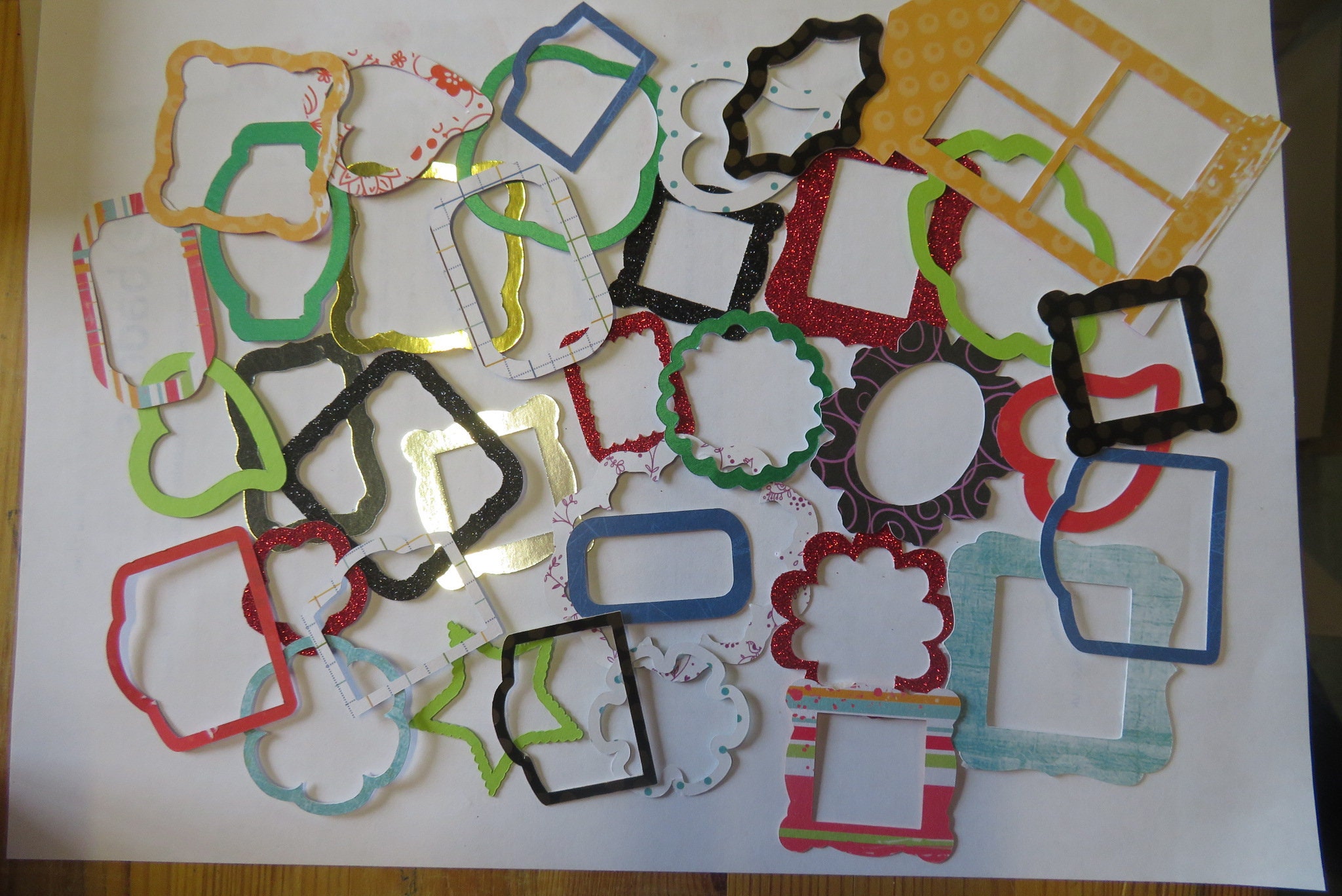 Pack of 50 Die Cut Assorted Mini Frames for Card Making / Scrapbooking ...