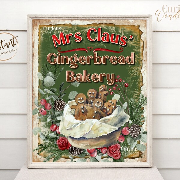 Mrs Claus Bakery Sign - Etsy