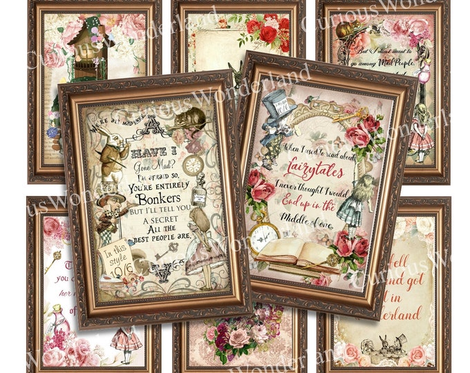 Alice in Wonderland Playing Cards, Large Printable Alice in Wonderland ...