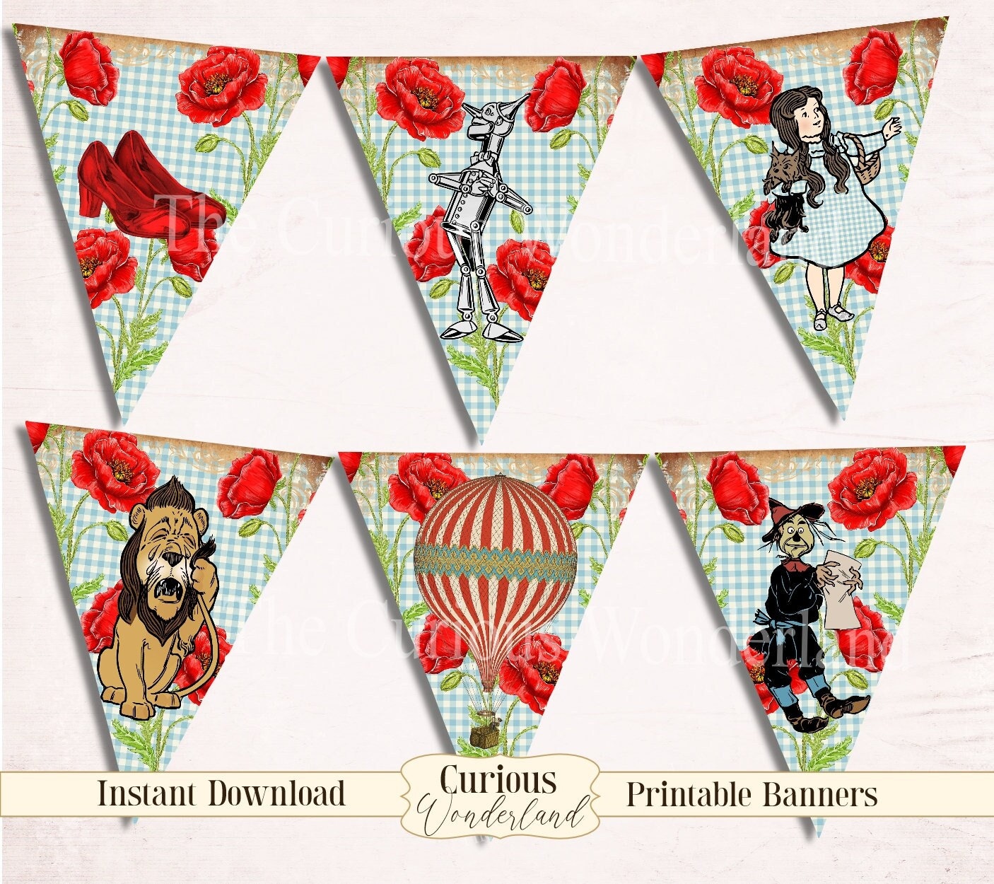 Printable Wizard of Oz Bunting Banner Flags Party Decoration - Etsy