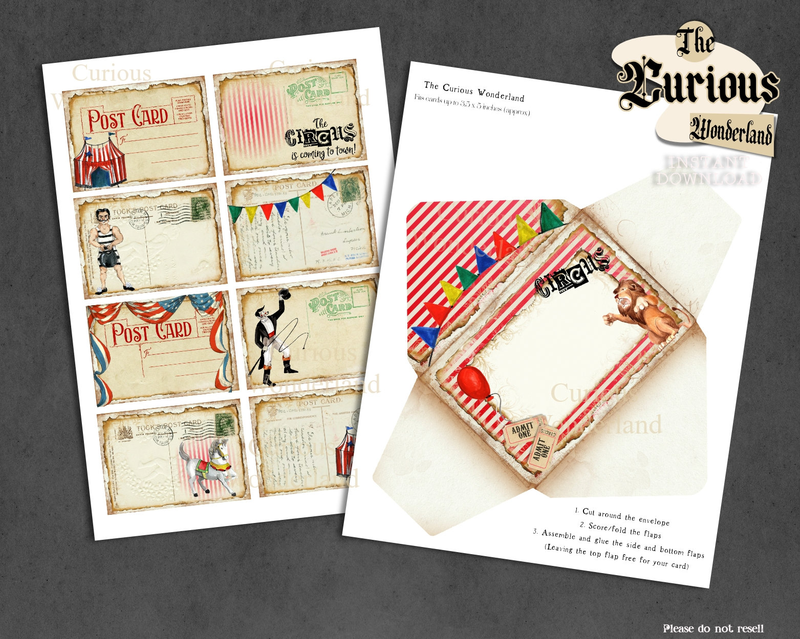 Circus Junk Journal Pages Kit Printable Digital Journal Kit - Etsy
