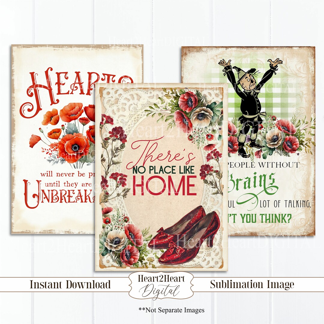 Wizard of Oz Quote Cards, Journal Supplies, Cardmaking, Papercrafts ...