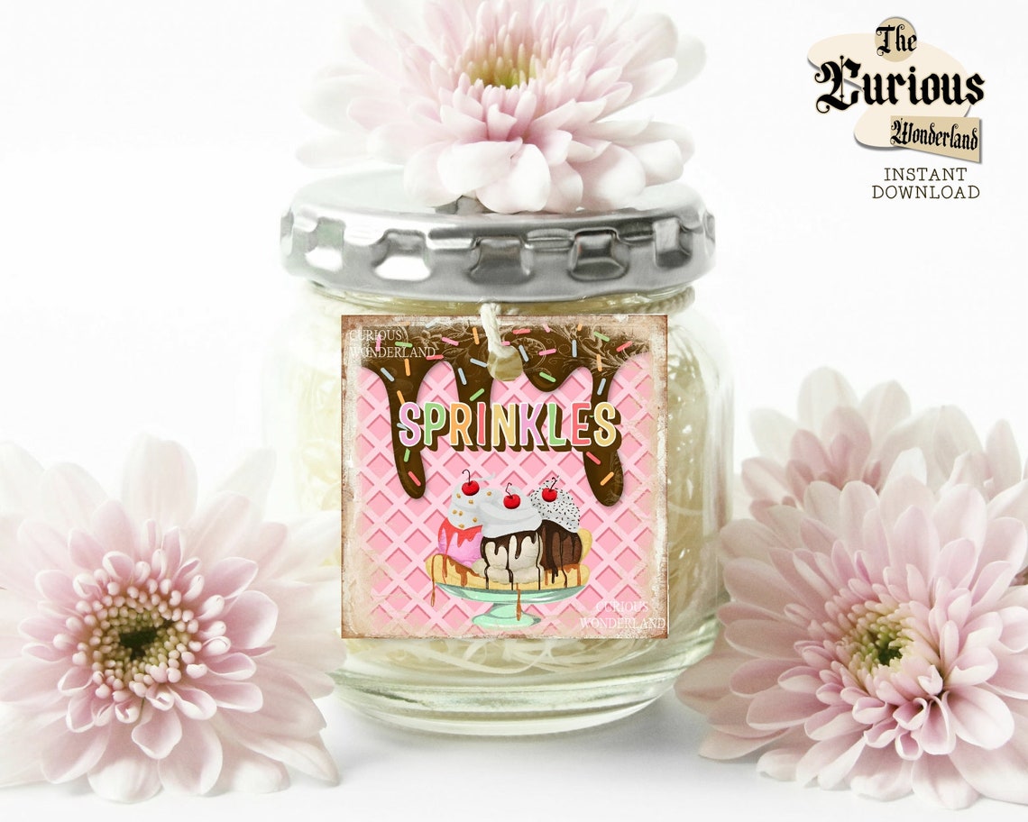 Ice Cream Sundae Mini Topping Tags Ice Cream Party Sundae - Etsy UK