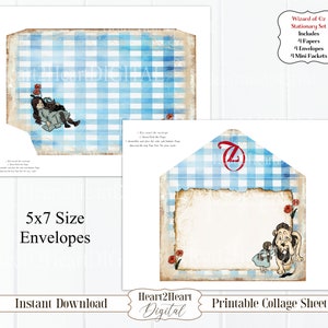 Wizard of Oz Stationary Set, Letter Writing Paper, Wizard of Oz Paper ...