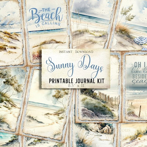 Nautical Junk Journal Kit Printable Ephemera Pack Journaling - Etsy