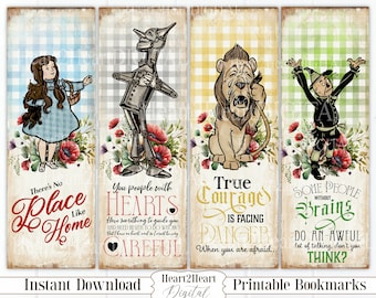Wizard of Oz Mason Jar Tags, Printable Collage Sheet, Tin Man Tags ...