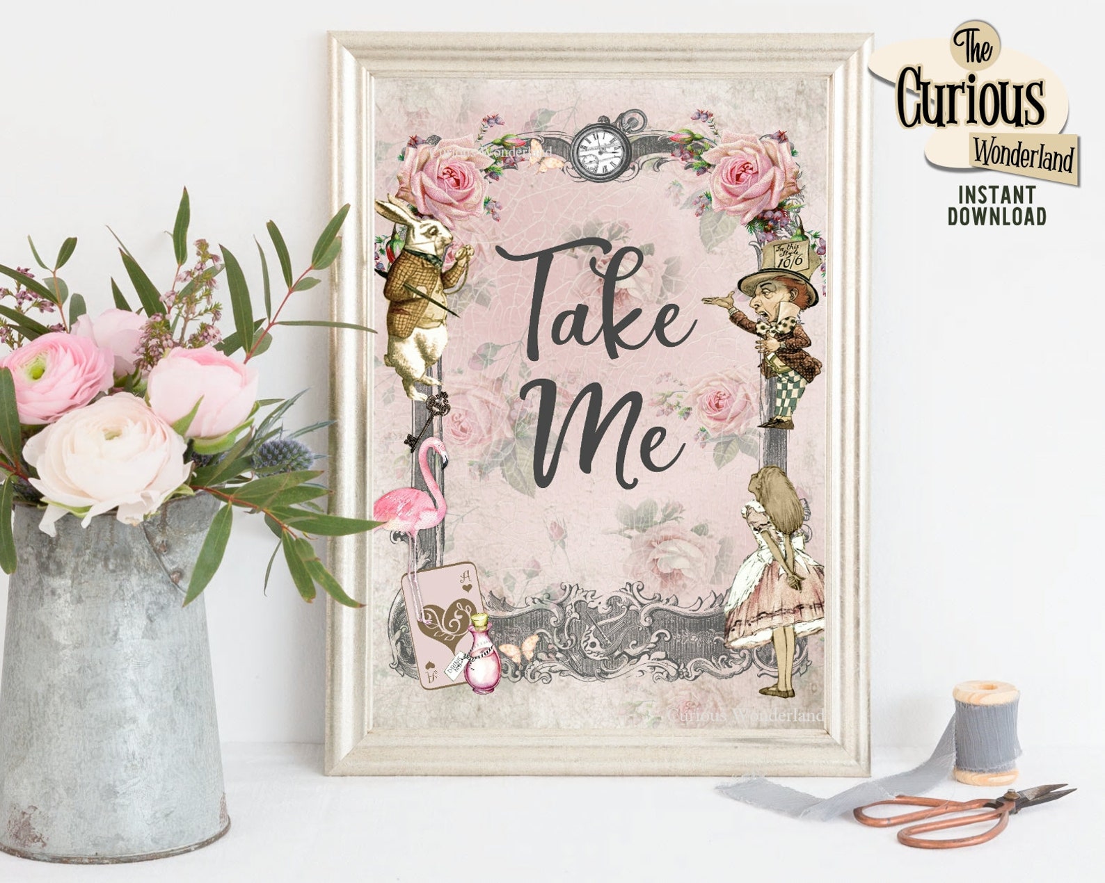 Alice in Wonderland Take Me Sign Tea Party Sign Wonderland | Etsy