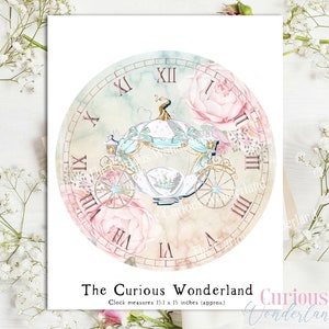 Princess Clock, Printable Clock, Fairytale Princess Party Prop ...