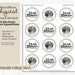 Goth Baby Shower Circle Tags DIY Gift Labels 2.5 Inches Printable ...