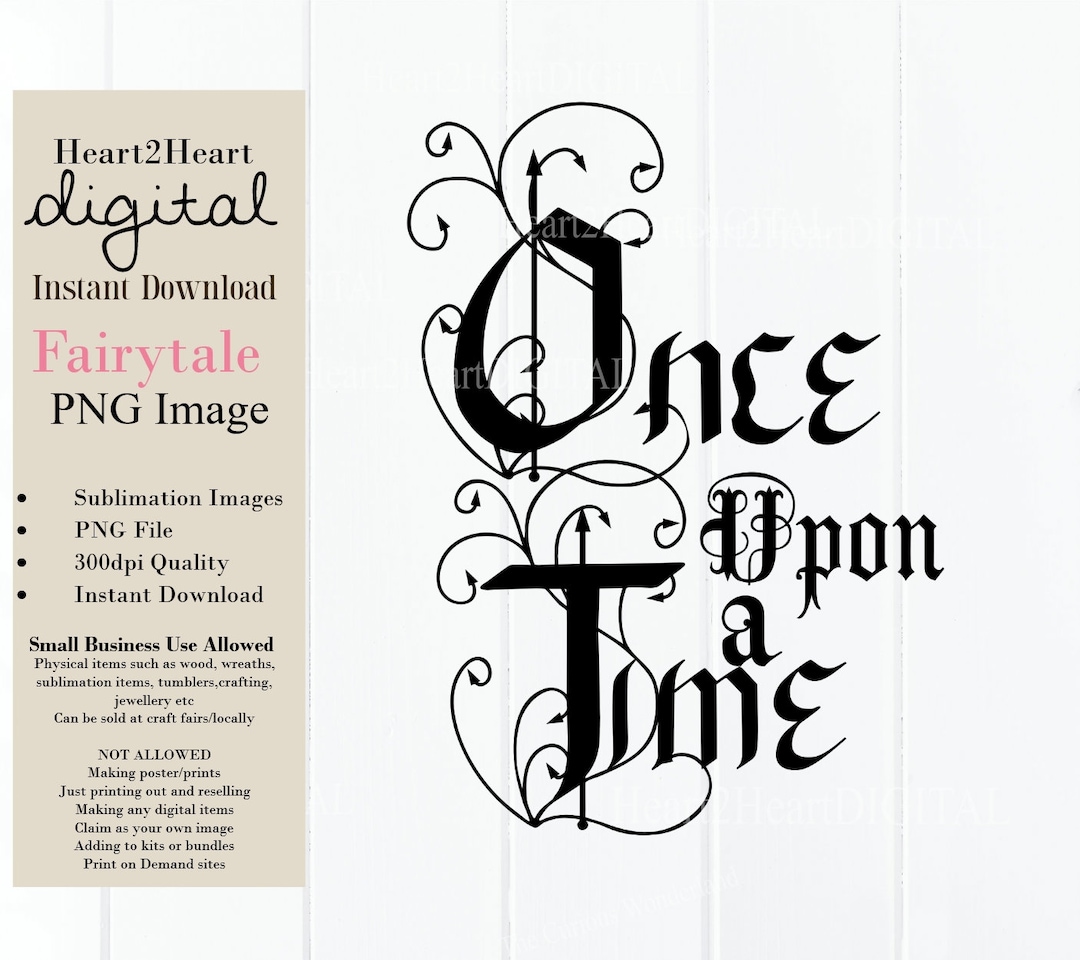 Once Upon a Time PNG | Sublimation Image | DIGITAL DOWNLOAD | Fairy ...