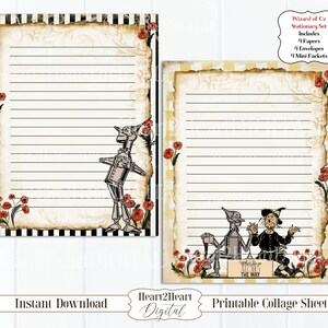 Wizard of Oz Stationary Set, Letter Writing Paper, Wizard of Oz Paper ...