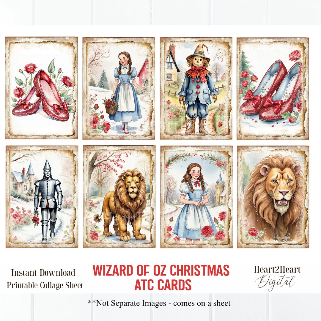 Christmas Wizard of Oz Quote Cards, Party Decoration, Cardmaking, Junk ...