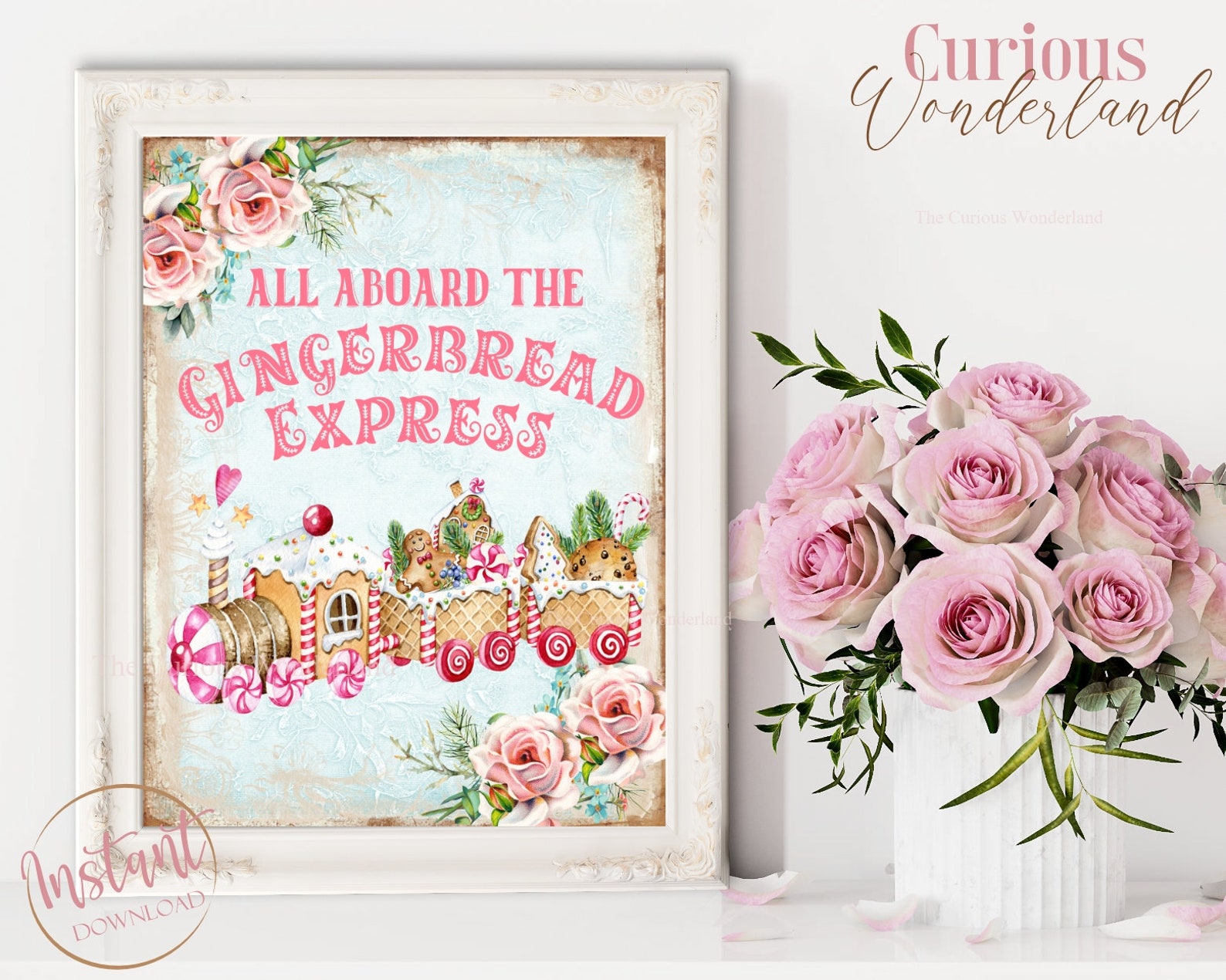 Pink Christmas Sign Bundle Shabby Chic Christmas Mrs Claus - Etsy