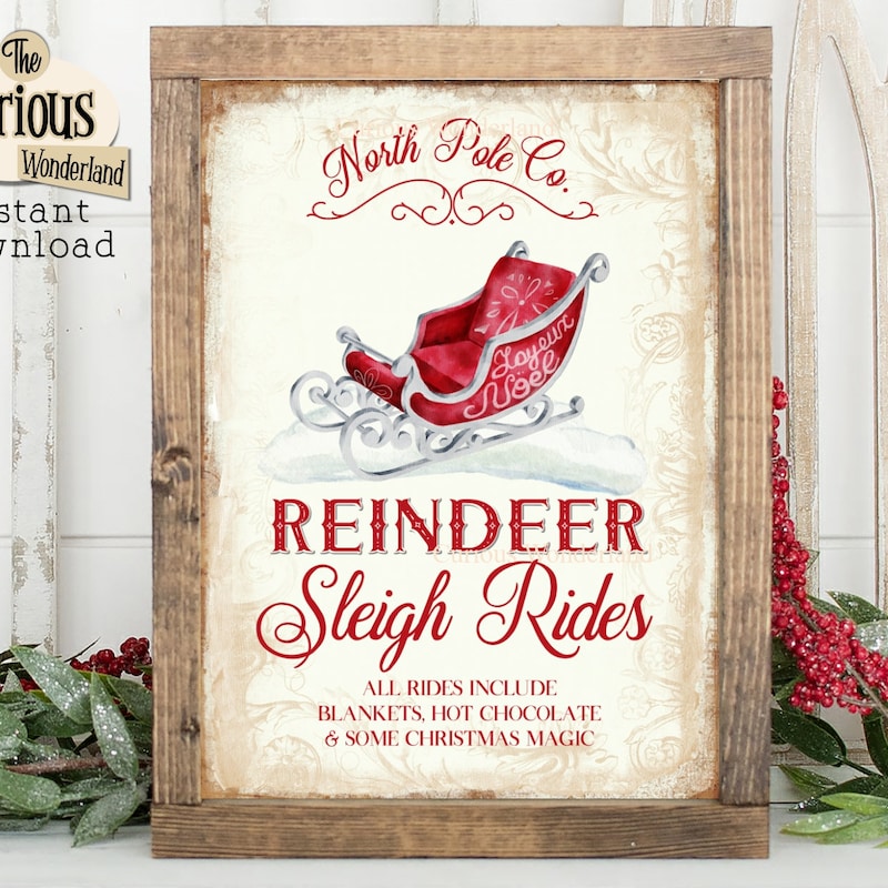 Reindeer Sign - Etsy