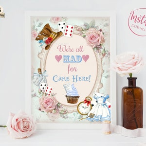 Alice in Wonderland Signs, Take Me Sign, Cake Table Sign, Tea Party ...