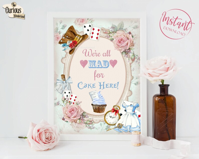 Alice in Wonderland Signs Take Me Sign Cake Table Sign Tea - Etsy