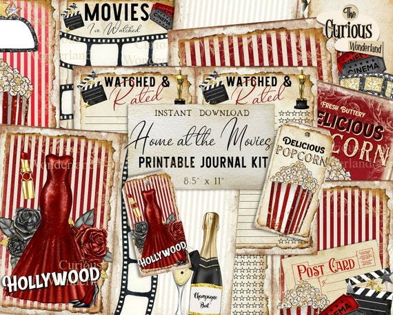 Vintage Movie Junk Journal Ephemera Films Pack Digital | Etsy
