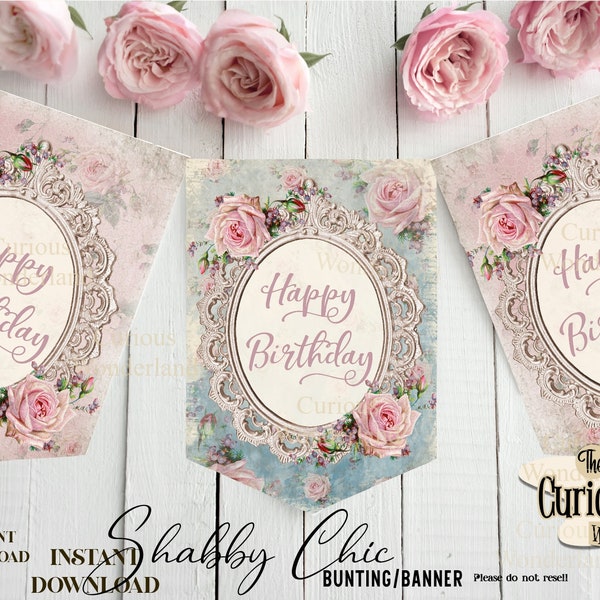 Pink Blue Bunting - Etsy